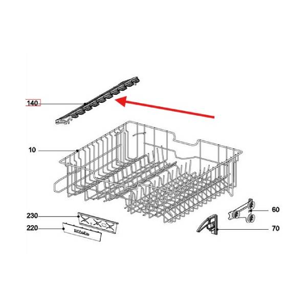 Original wine glass holder for Miele dishwasher upper basket Miele ...