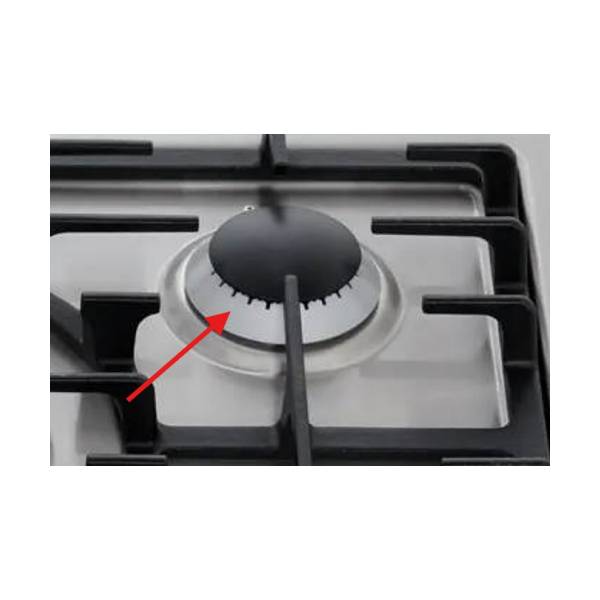 Original gas burner head for Miele gas stove Miele 8239562 - PLROM Service