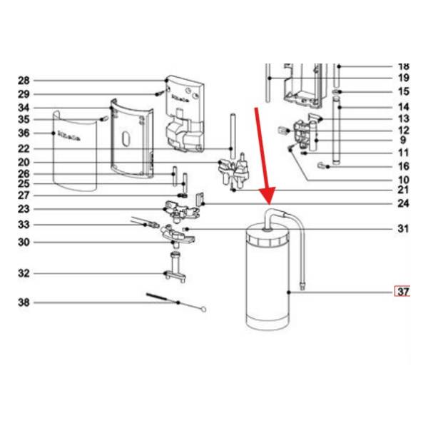 Original milk tank for Miele automatic espresso coffee machine Miele ...