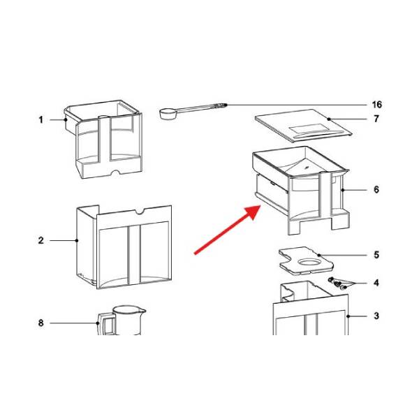 Original coffee bean carrier for automatic coffee machine built Miele ...