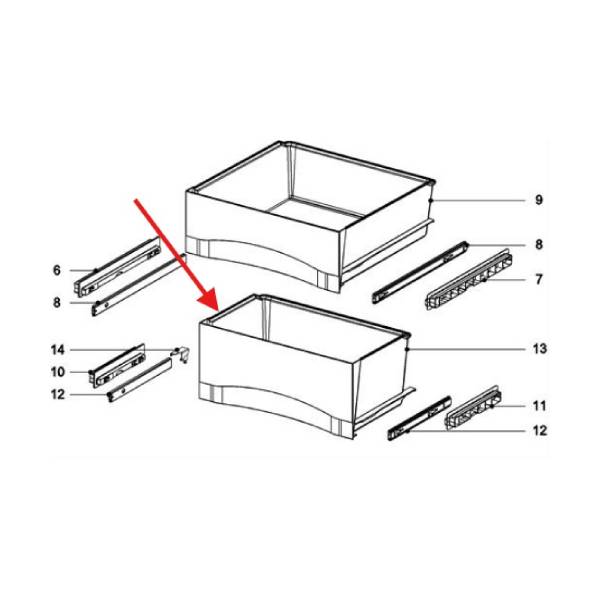 מגירת ירקות תחתונה מקורית למקרר מילה Miele 7354840 - שירות פלרום
